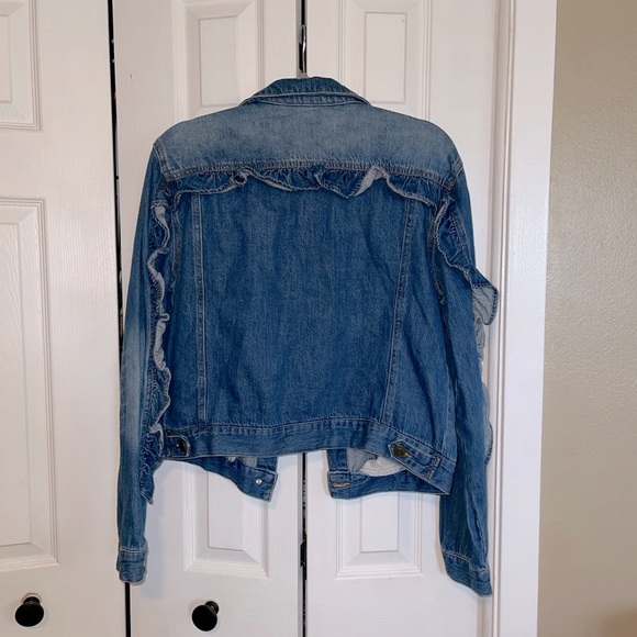 Chelsea & Violet | Jackets & Coats | Cv Chelsea And Violet Ruffled Jean ...